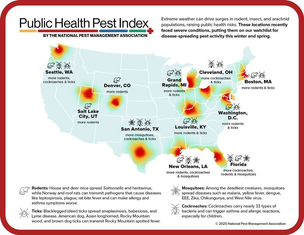 NPMA report indicates which cities may see pest surge this spring ...
